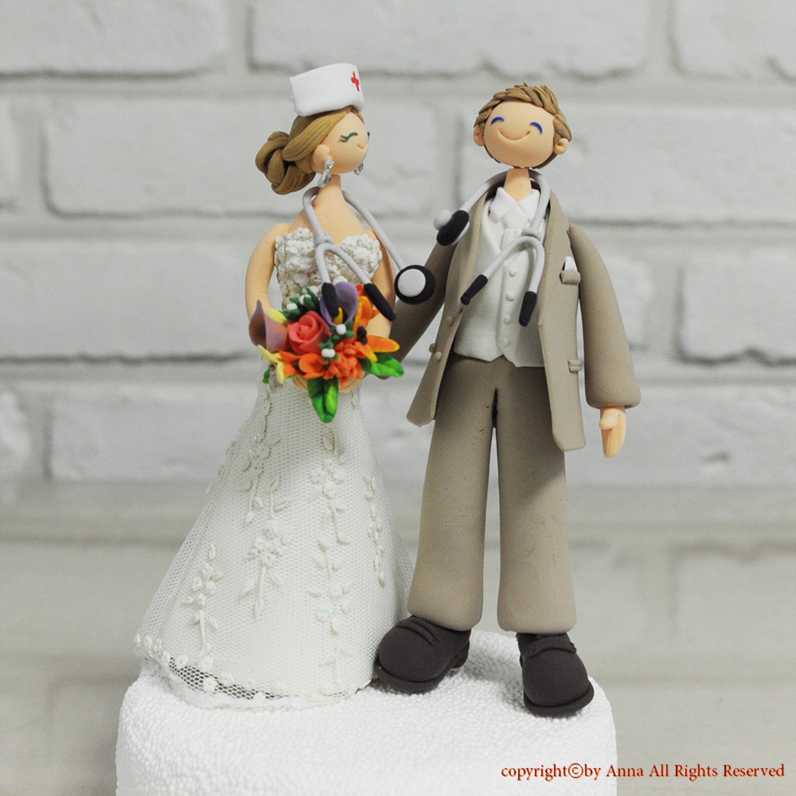 Doctor and Nurse custom wedding cake topper | Etsy
