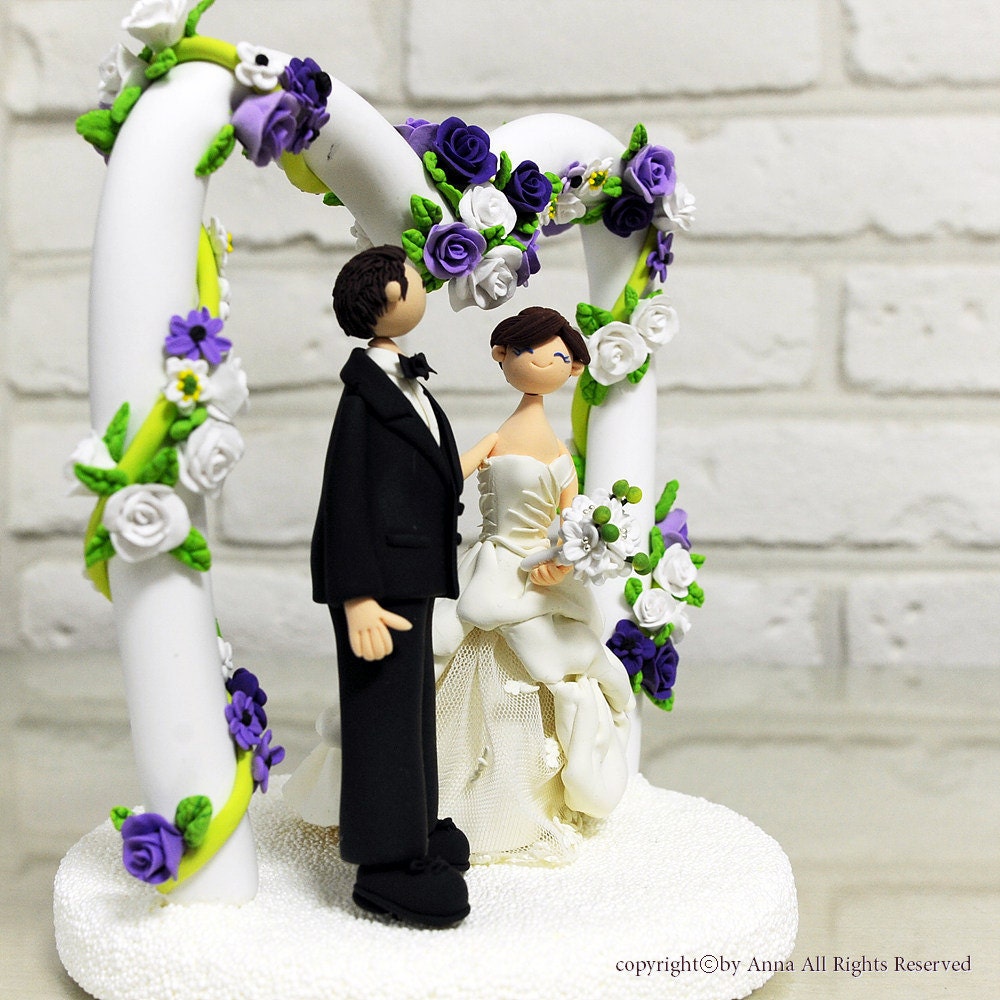 Flower Arch heart Shape Wedding Cake Topper Deco Gift - Etsy
