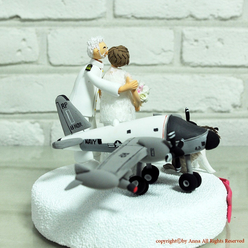 Pilot Navy Officer Custom Wedding Cake Topper - Etsy