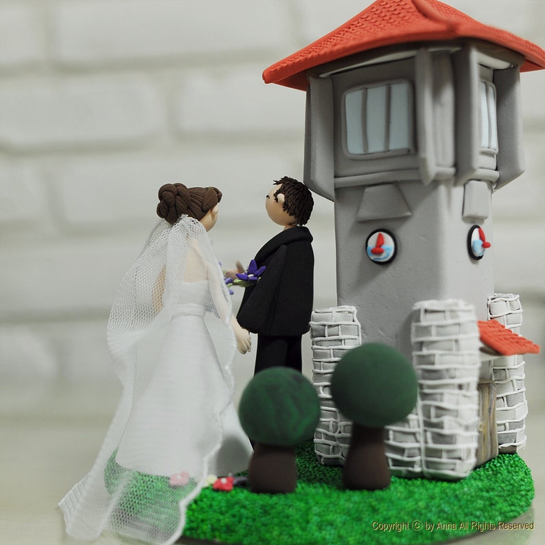 Lighthouse Beach Custom Wedding Cake Topper Decoration Gift - Etsy