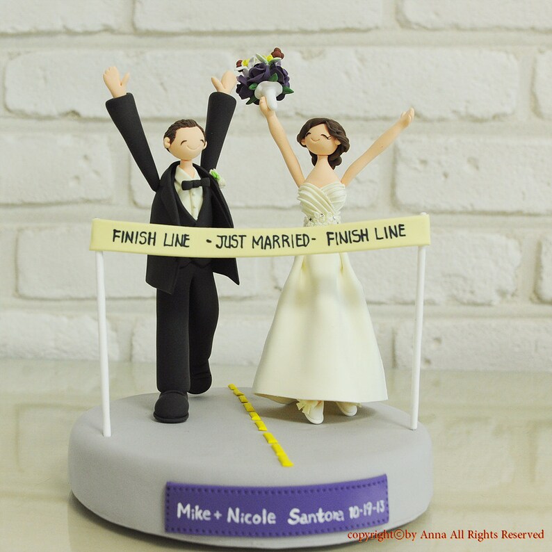 Marathoner Couple Custom Weddng Cake Topper Keepsake Gift - Etsy