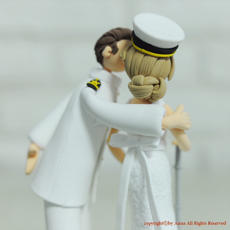 Navy Theme Custom Wedding Cake Topper | Etsy