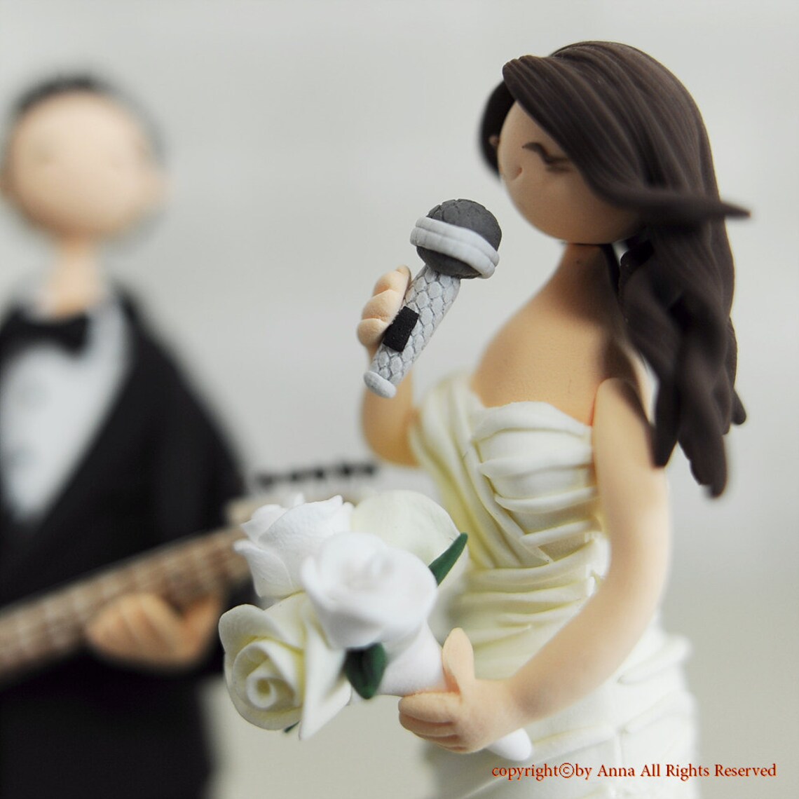 Custom Wedding Cake Topper Musician guitarlist singer gift | Etsy