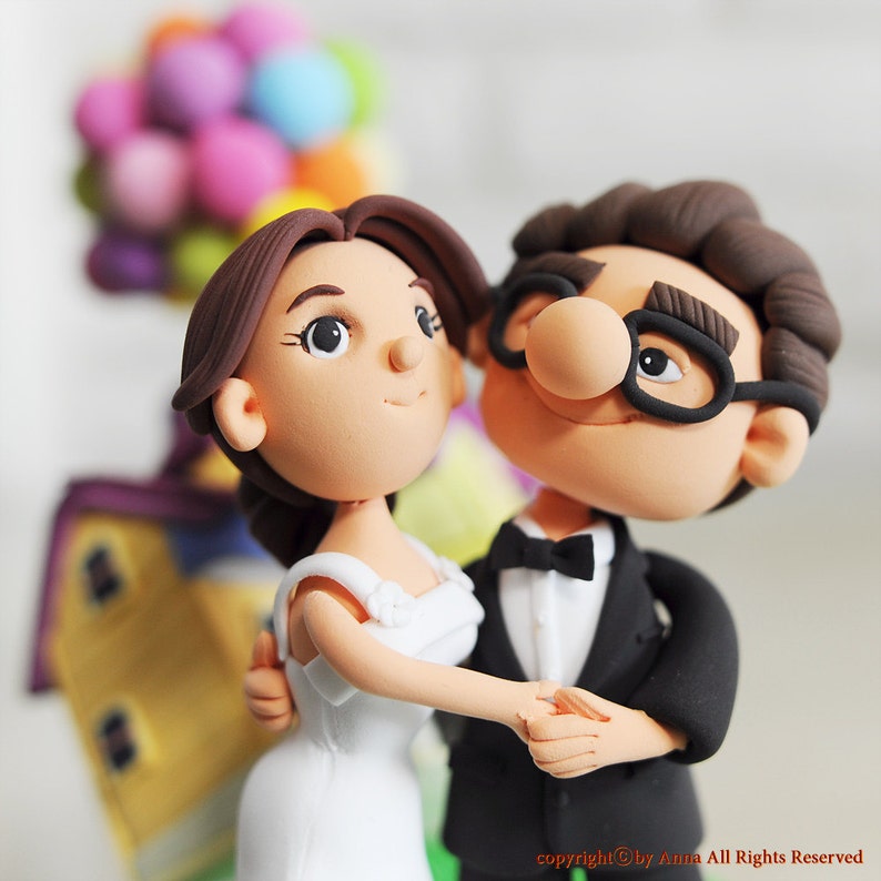 Disney's up Version Custom Wedding Cake Topper | Etsy