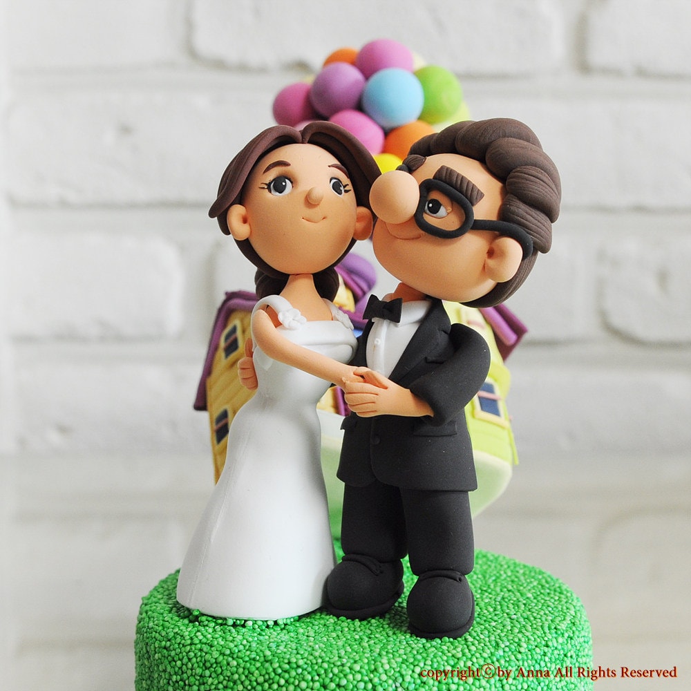 Disney's up Version Custom Wedding Cake Topper | Etsy