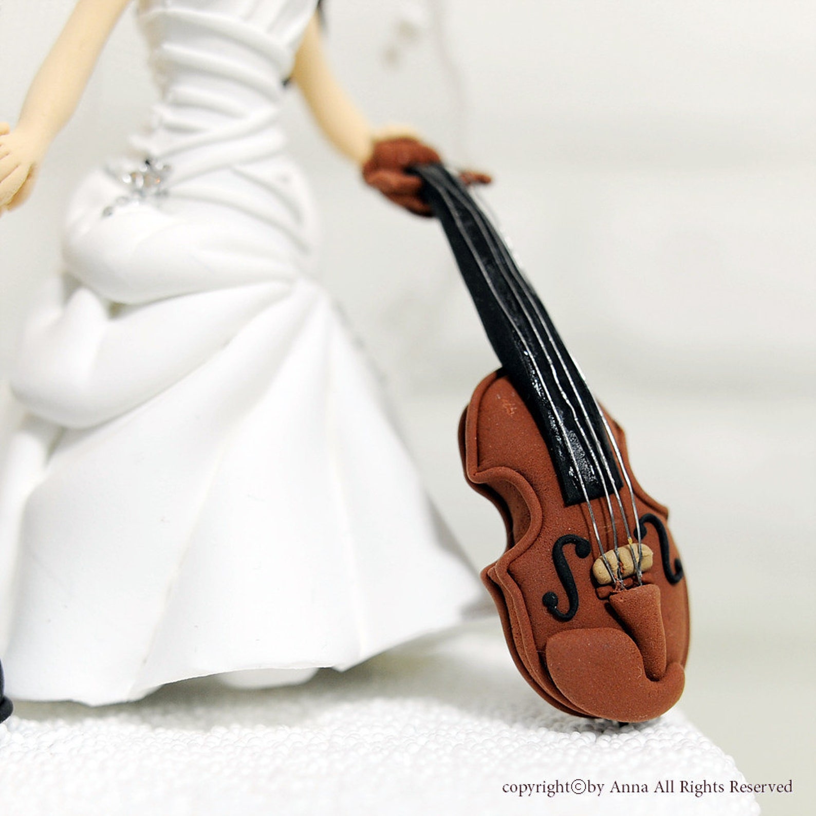 Custom Wedding Cake Topper Musician Couple Guitar and Violin Decoration ...