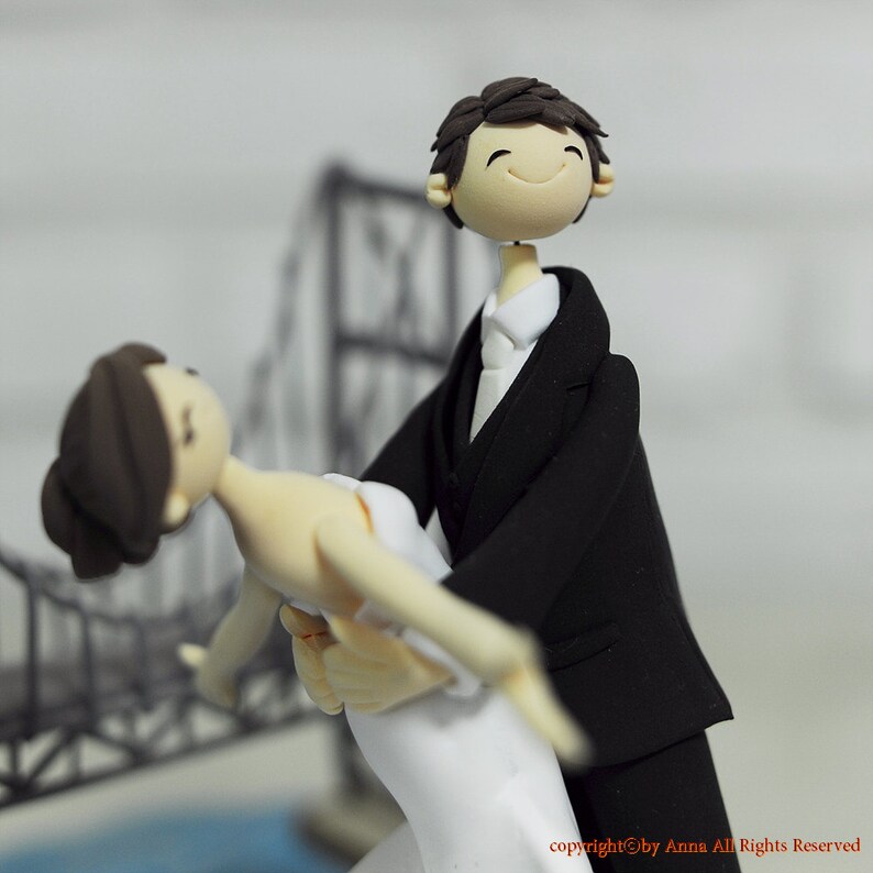 Bay Bridge Theme Personalized Wedding Cake Topper Wedding - Etsy