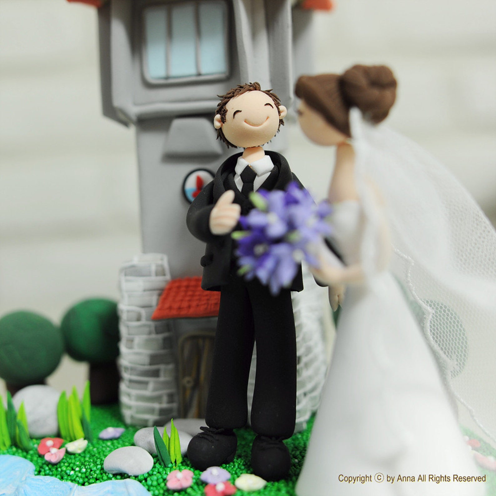 Lighthouse Beach Custom Wedding Cake Topper Decoration Gift - Etsy