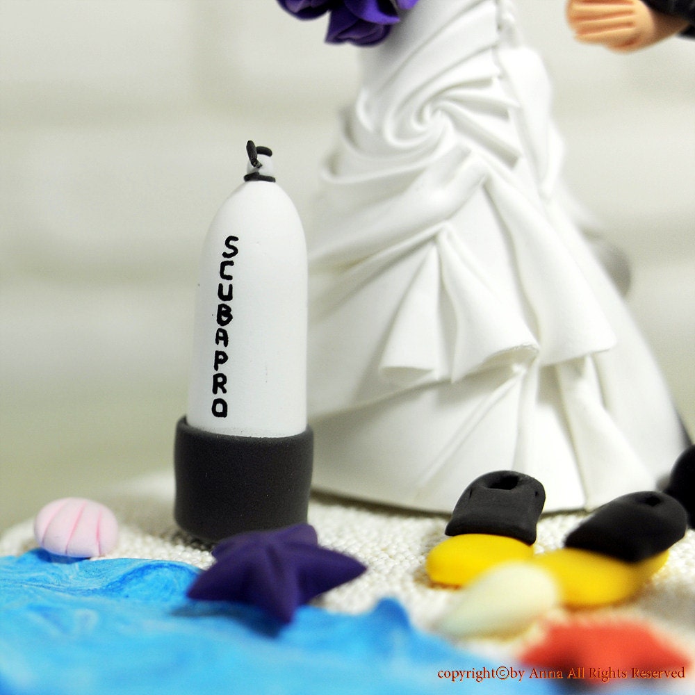 Skin Scuba Diving Custom Wedding Cake Topper Decoration Gift - Etsy
