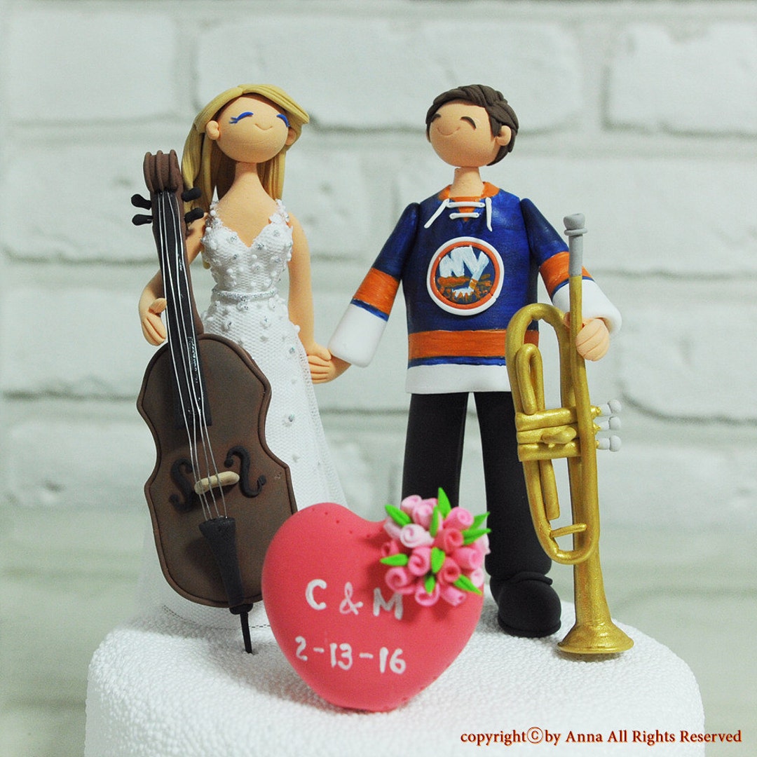 Trumpeter Cello Player Couple Wedding Cake Topper - Etsy