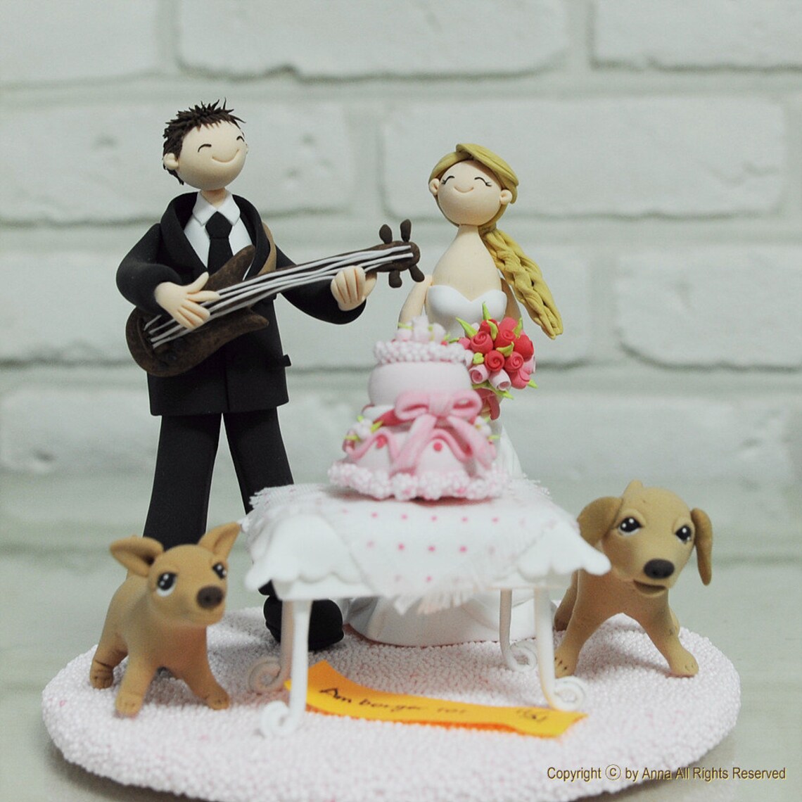 Musician Couple Custom Wedding Cake Topper Decoration With - Etsy