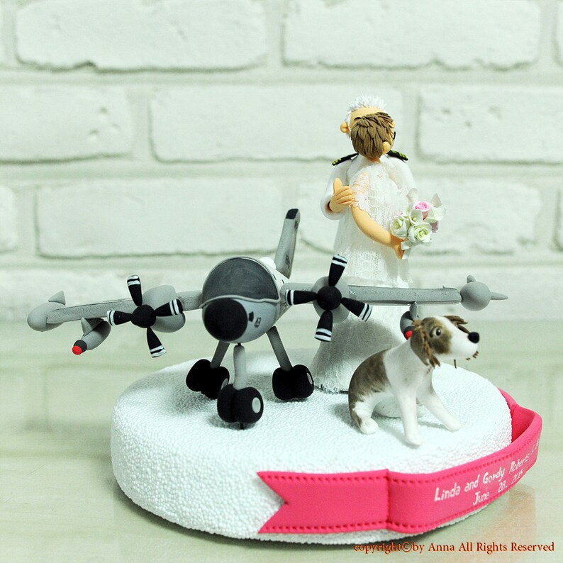 Pilot Navy Officer Custom Wedding Cake Topper - Etsy