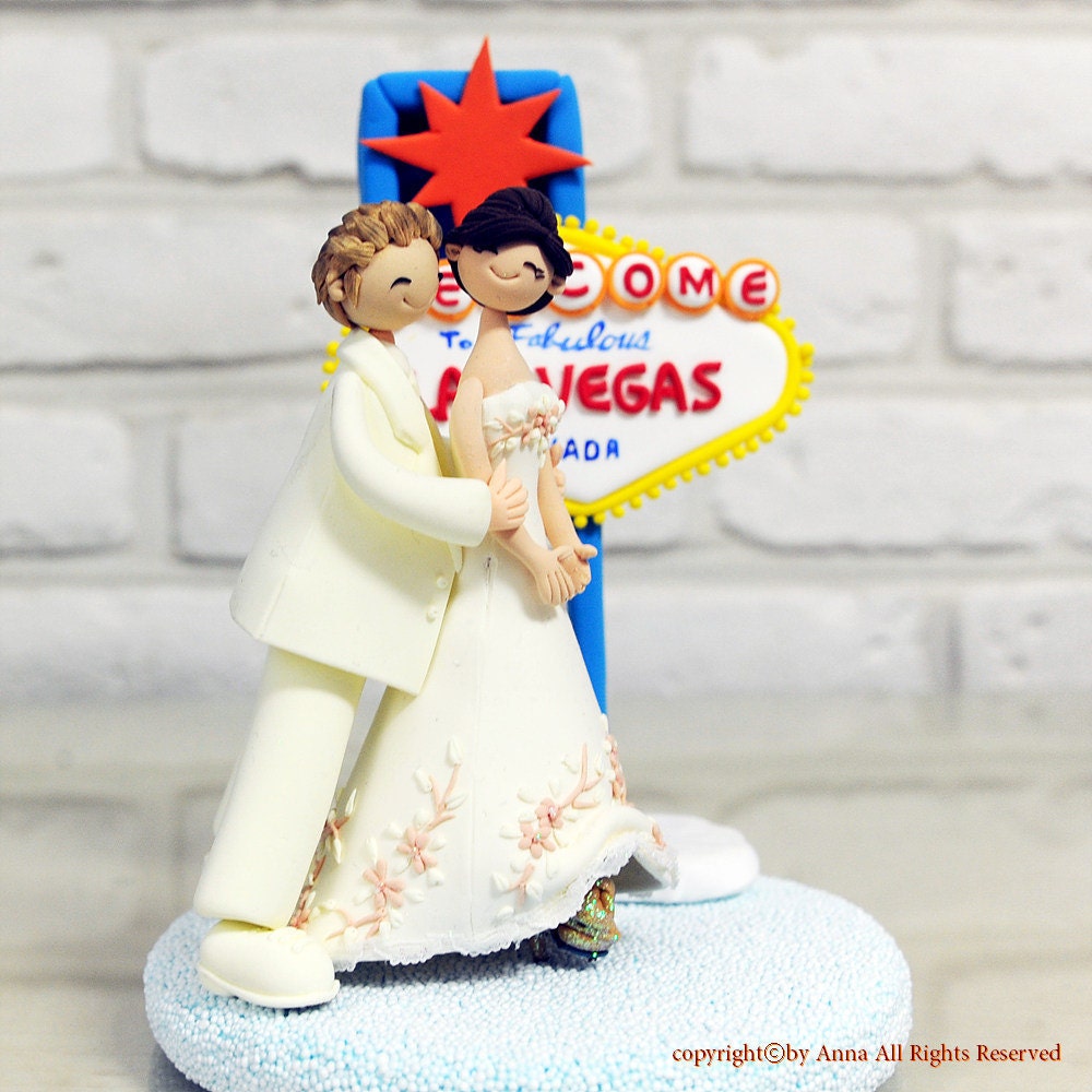 Wedding Las Vegas custom cake topper decoration gift keepsake | Etsy