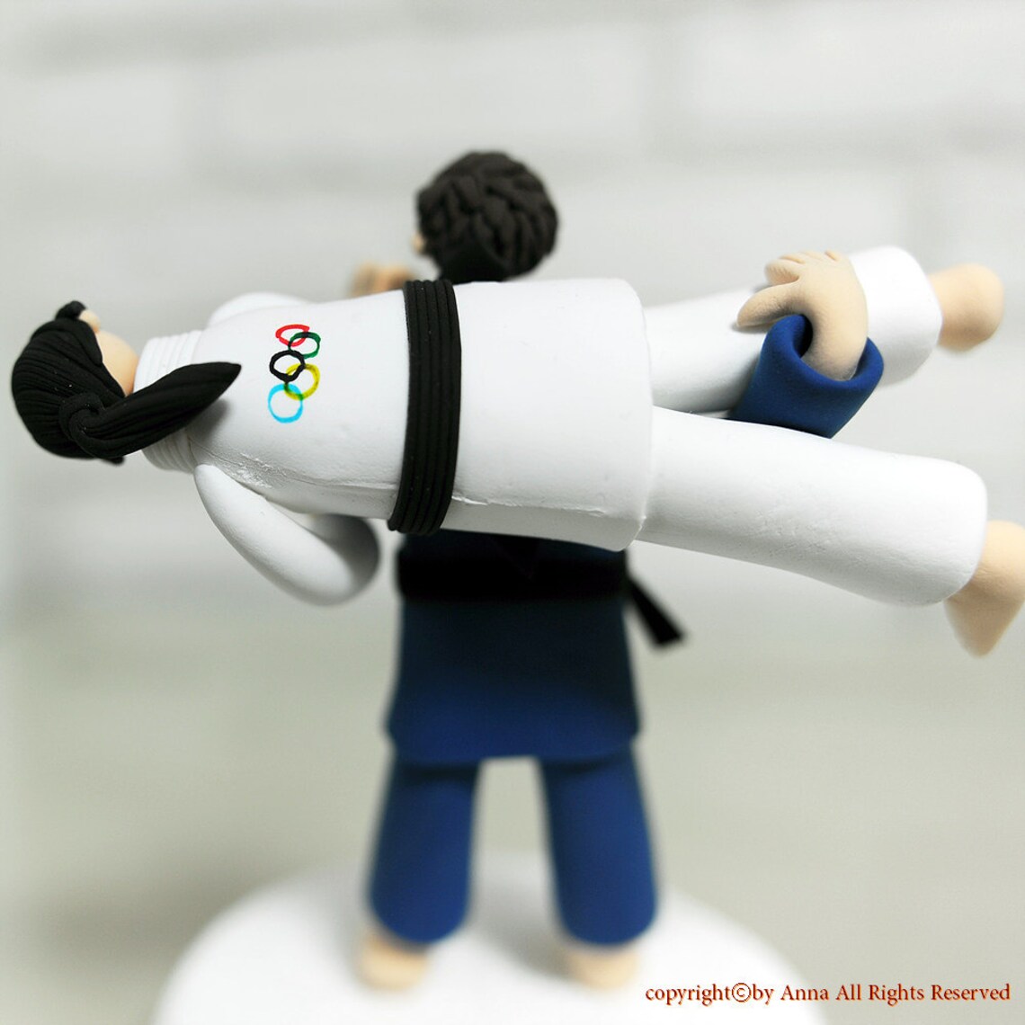 Jiu jitsu judo sports GI personalized wedding cake topper | Etsy