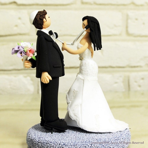 Custom Wedding Cake Topper Detective Couple - Etsy