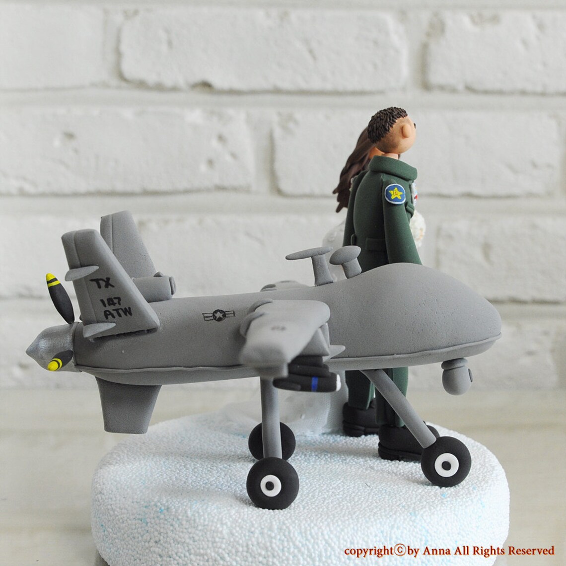 Fighter Pilot Custom Wedding Cake Topper Decoration Gift | Etsy