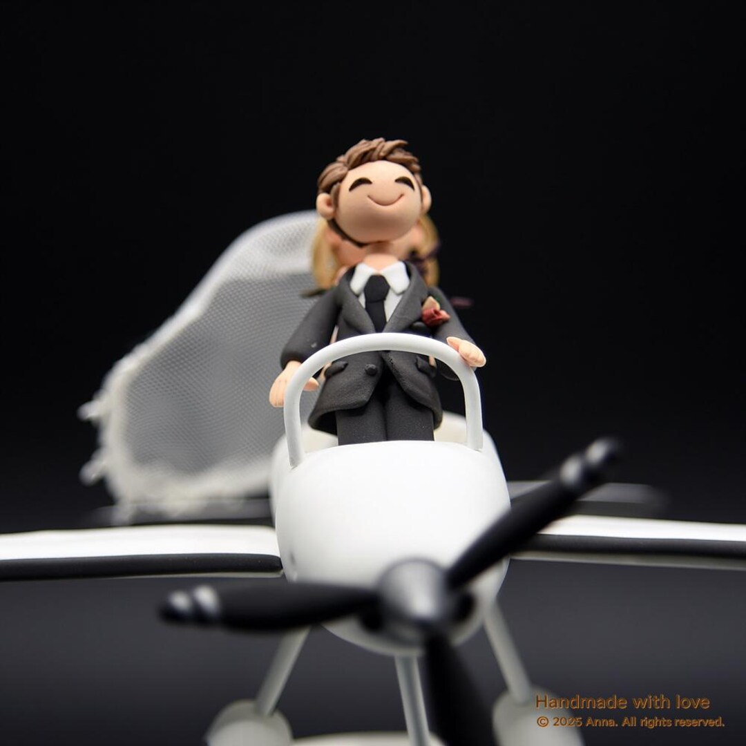 Light Aircraft Custom Wedding Cake Topper Decoration Gift Keepsake - Etsy
