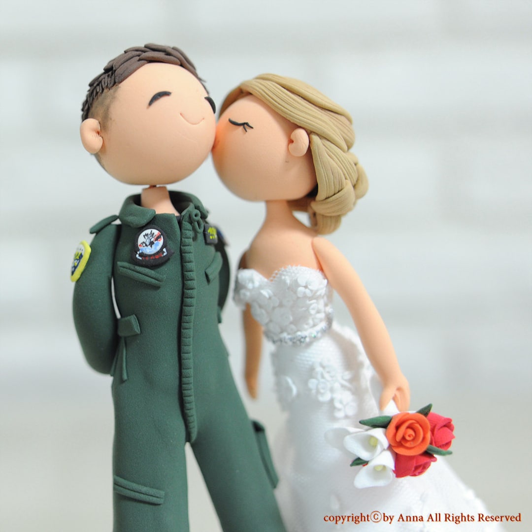Fighter Pilot Wedding Cake Topper - Etsy