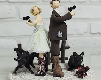 Police Agent Law Inforcement Custom Wedding Cake Topper Gift | Etsy