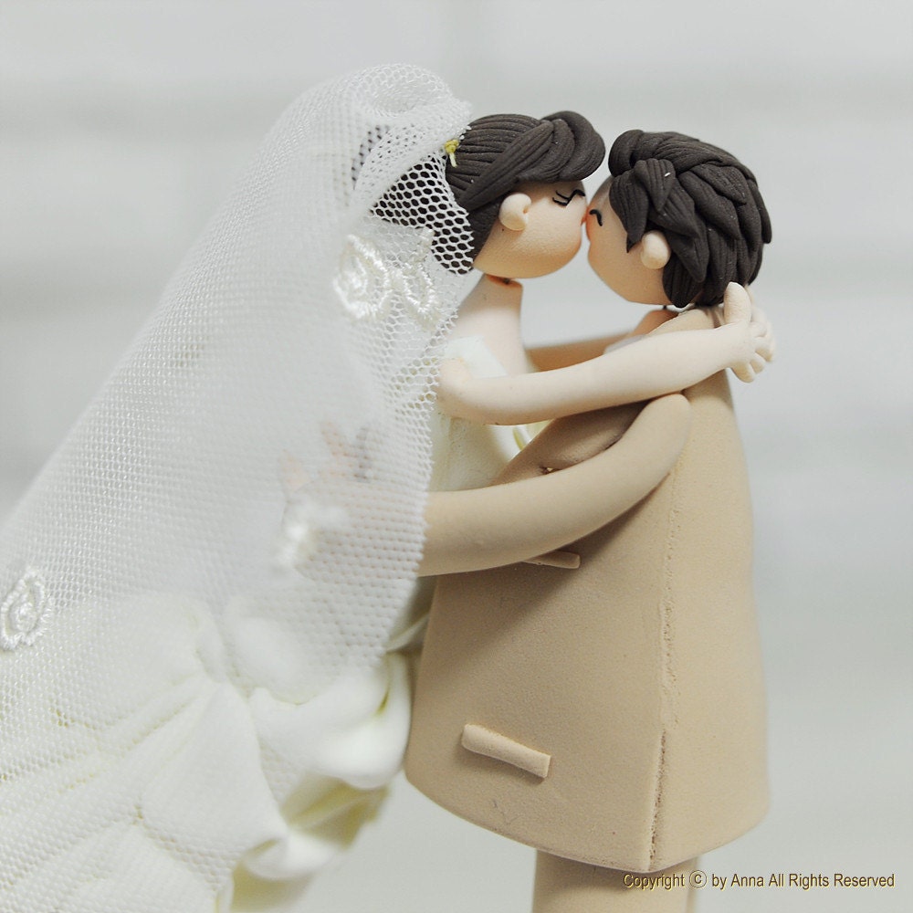 Custom Cake Topper The bride threw herself into the | Etsy