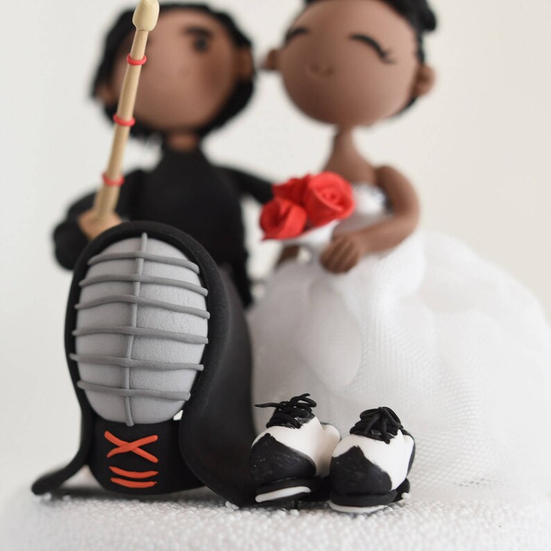 Fencing Couple Custom Wedding Cake Topper - Etsy