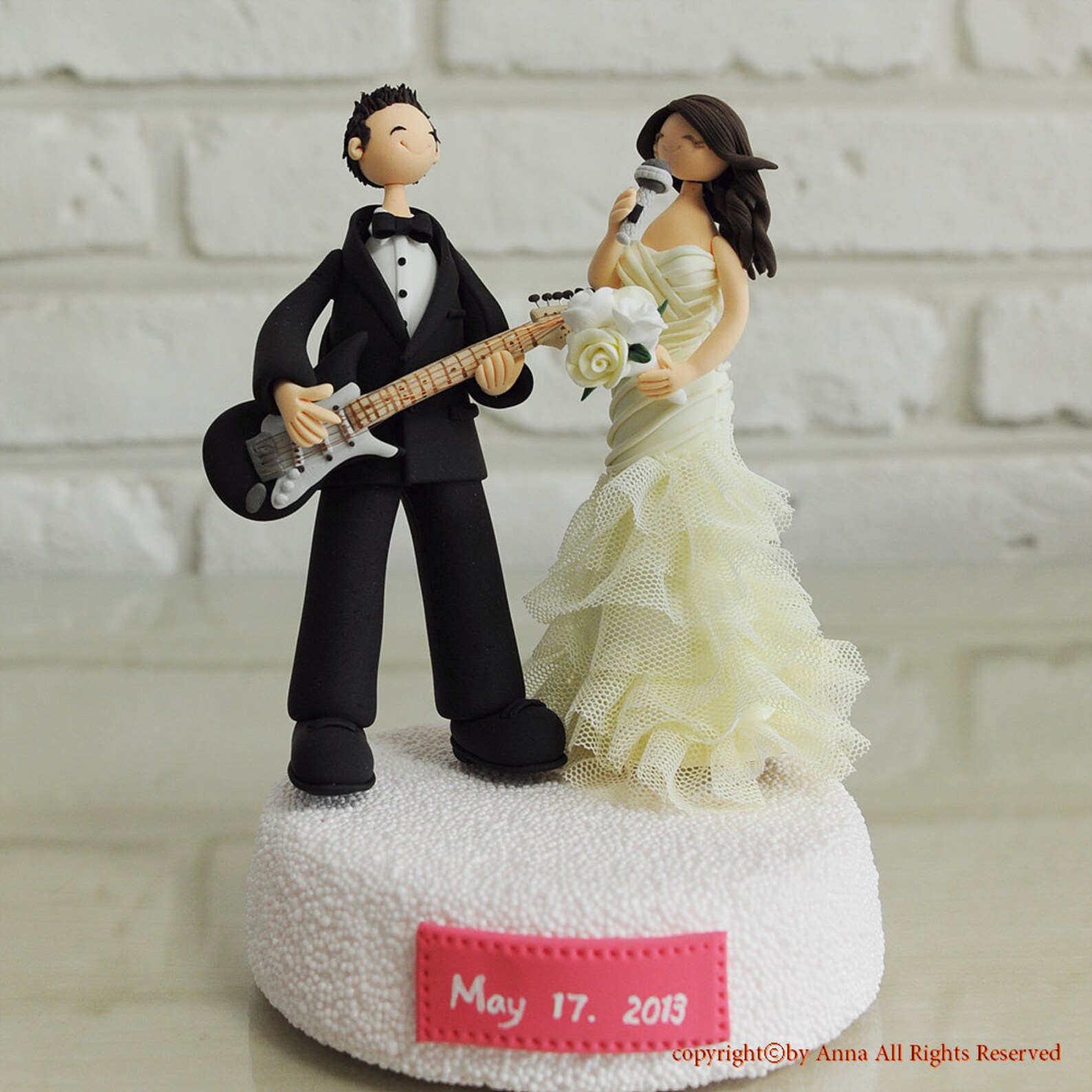 Custom Wedding Cake Topper Musician Guitarlist Singer Gift - Etsy