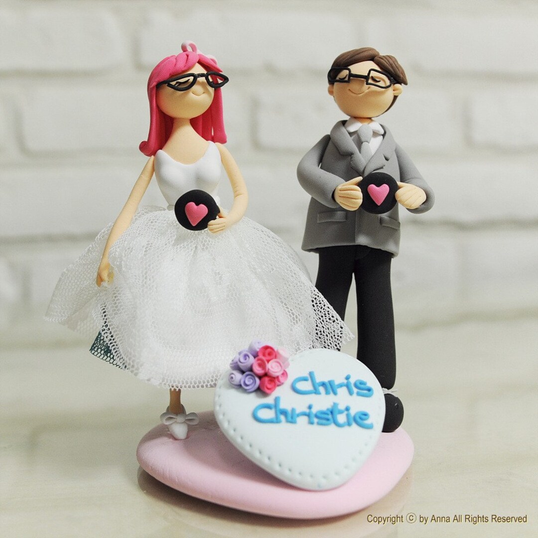 Love Heart Record Custom Wedding Cake Topper, Decoration, Gift - Etsy