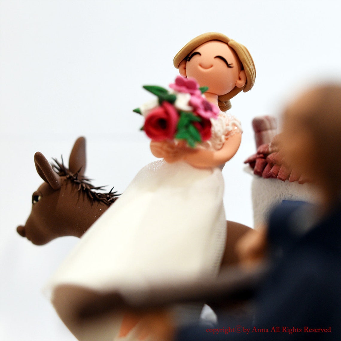 Santorini Theme Wedding Cake Topper Destination Wedding | Etsy