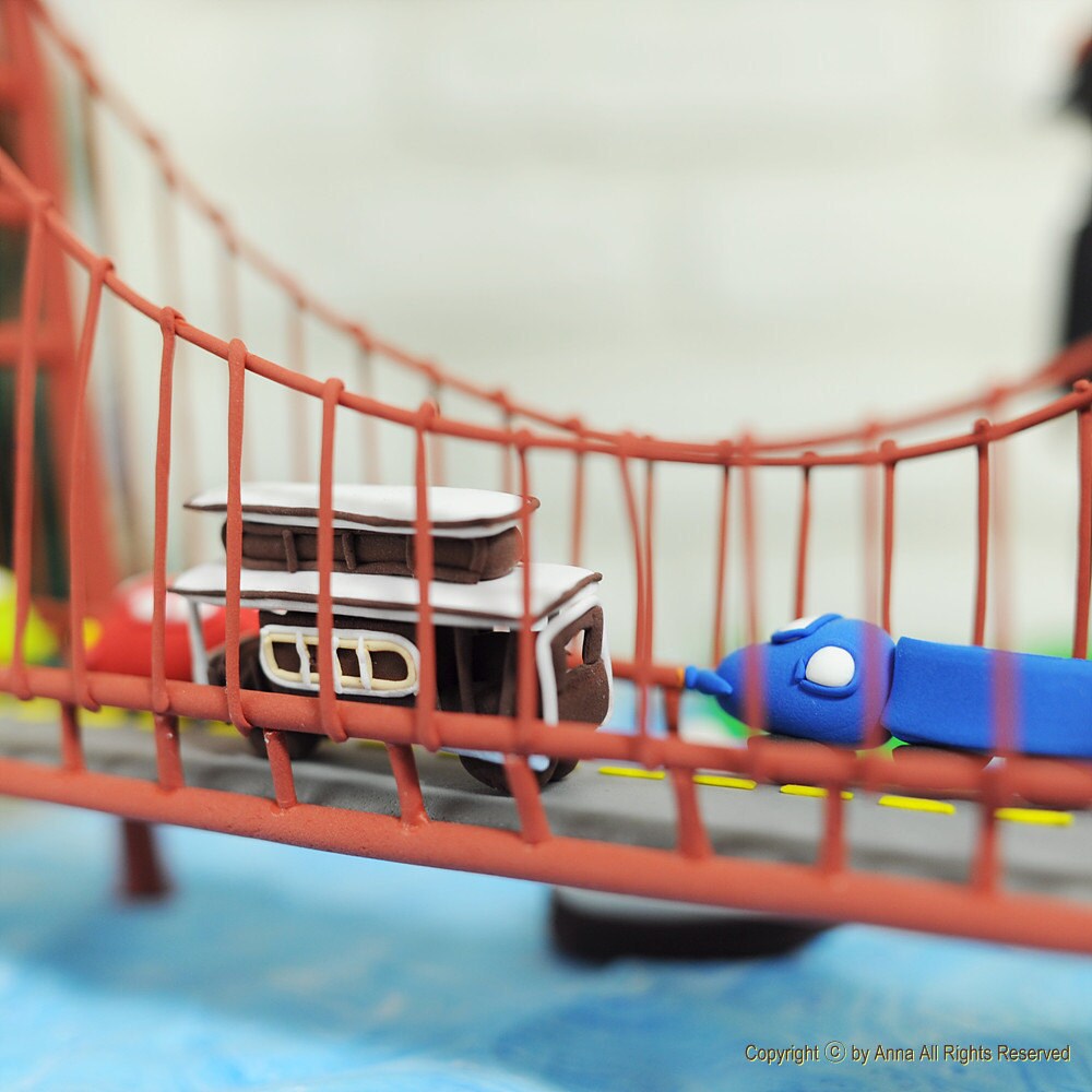 Golden Gate Bridge Custom Wedding Cake Topper Gift Keepsake - Etsy