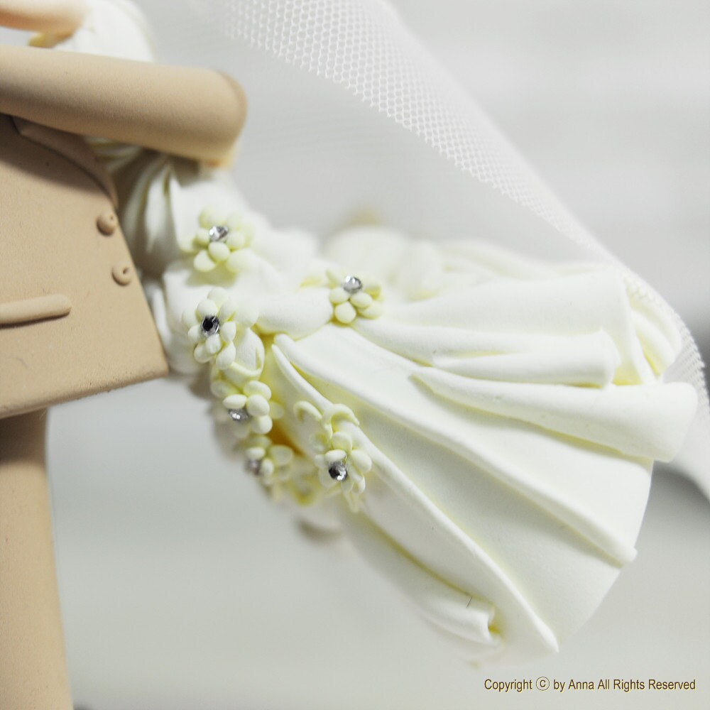 Custom Cake Topper The bride threw herself into the | Etsy