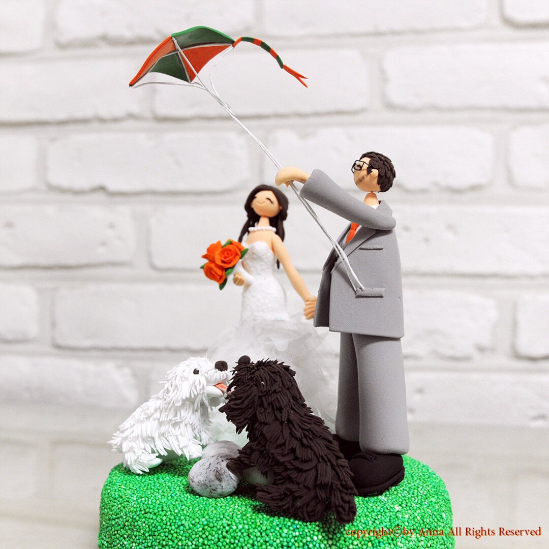 Flying Kite Couple Custom Wedding Cake Topper Gift Decoration - Etsy