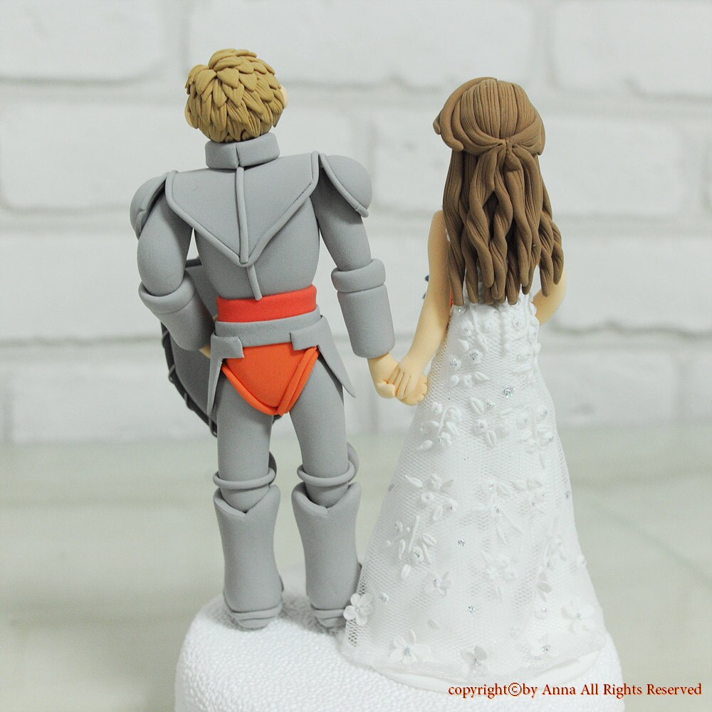 Knight theme custom wedding cake topper Decoration | Etsy