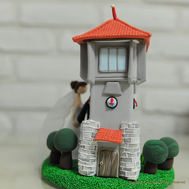 Lighthouse Beach Custom Wedding Cake Topper Decoration Gift - Etsy