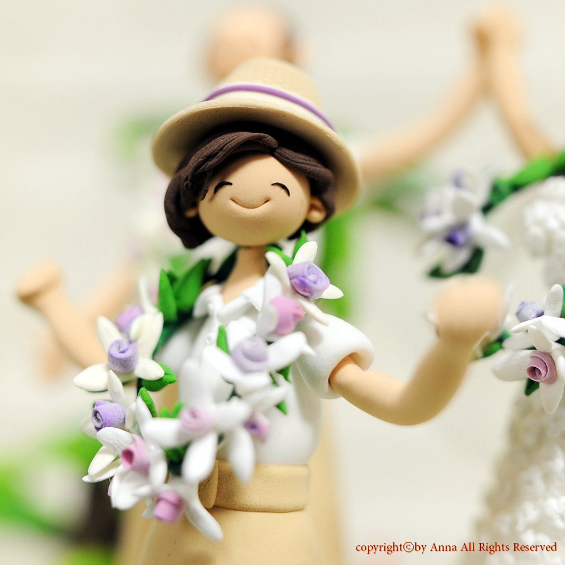 Outdoor garden theme custom wedding cake topper decoration | Etsy