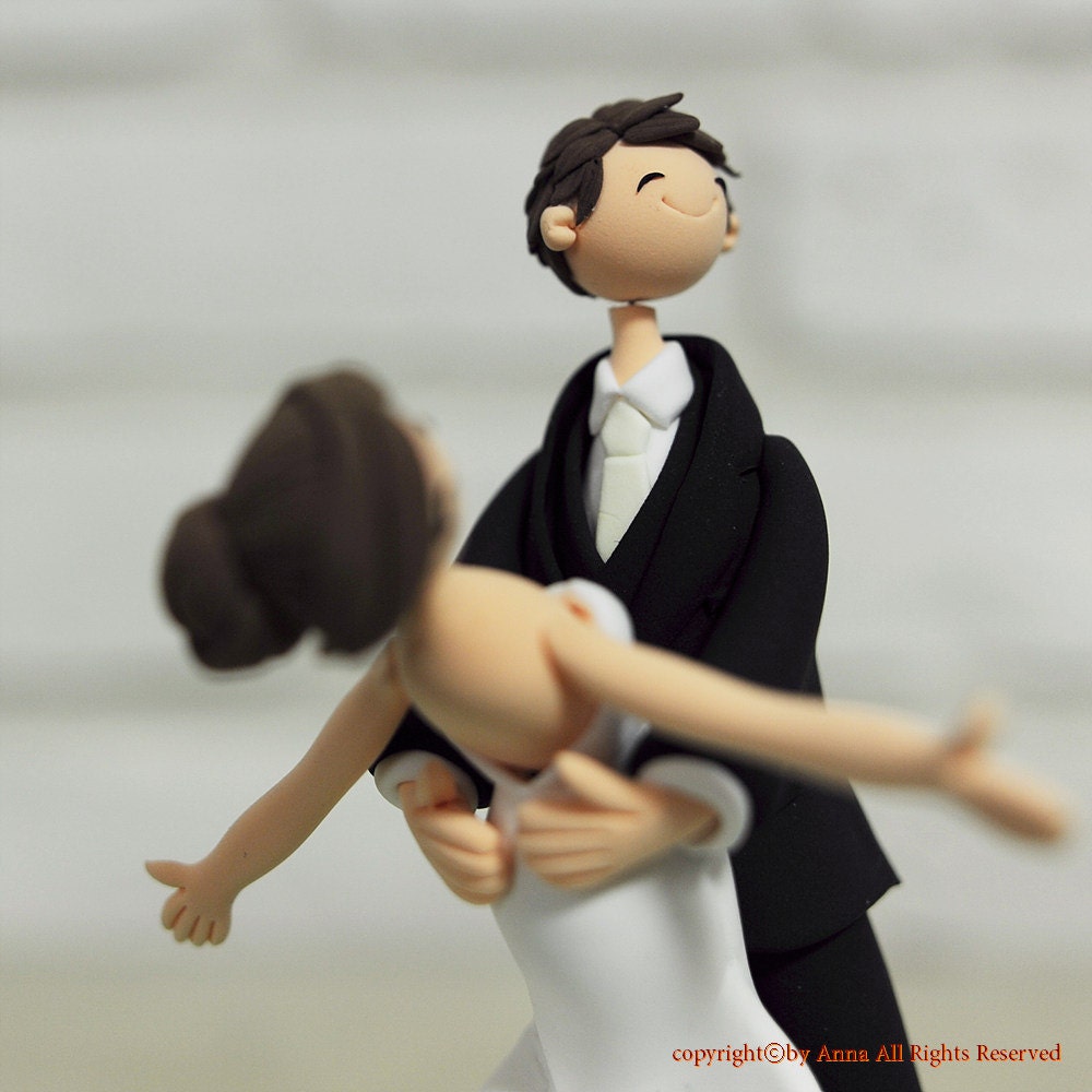 Cute Couple Wedding Cake Topper Gift Decoration Be in the | Etsy