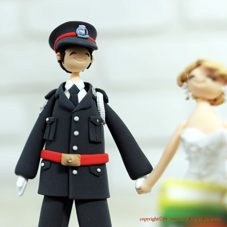 Custom Wedding Cake Topper Teacher policeman decoration | Etsy