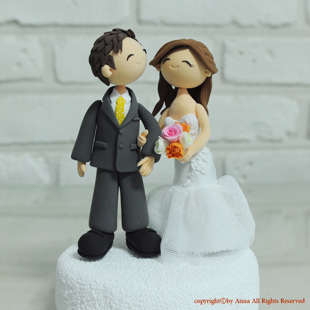 Custom Wedding Cake Topper - Cute Couple - Decoration Gift - Etsy