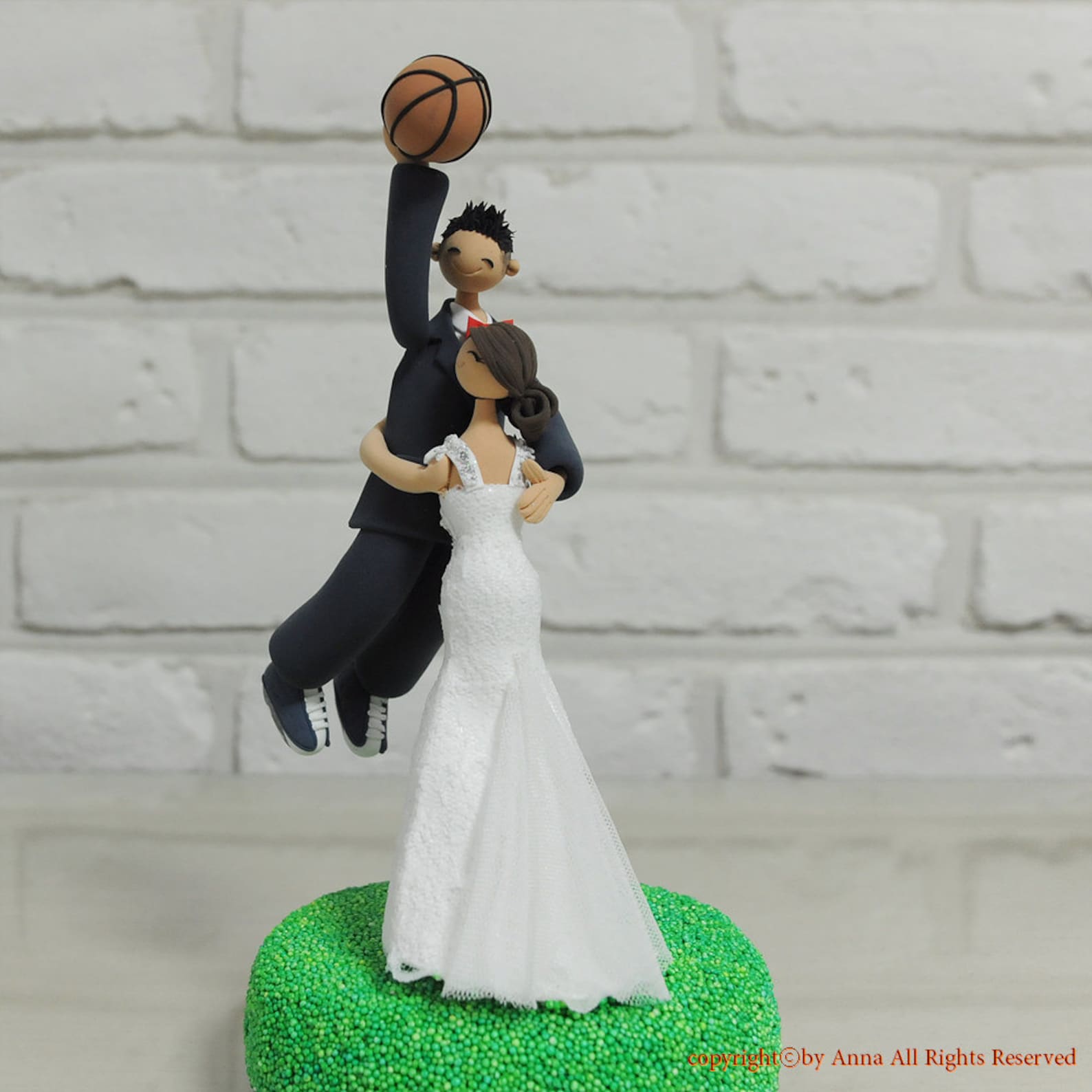Custom Wedding Cake Topper basketballl Mania NBA Theme | Etsy
