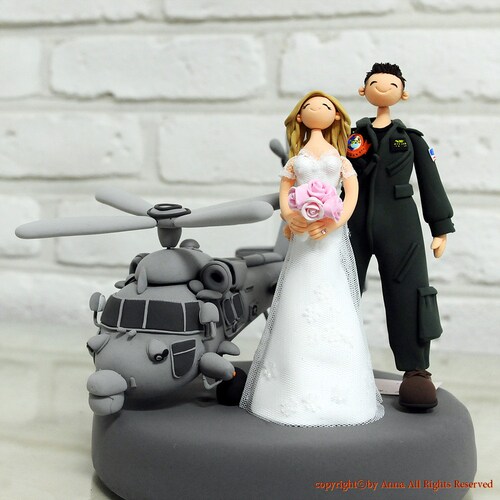 Fighter Pilot Wedding Cake Topper - Etsy