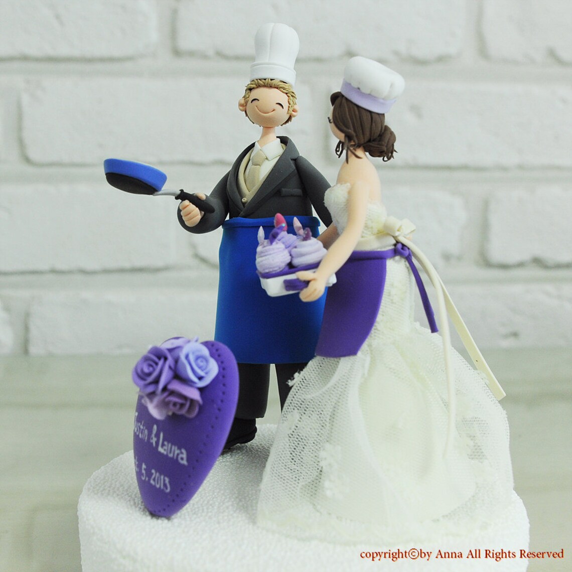 Chef Couple Custom Wedding Cake Topper Decoration Gift - Etsy