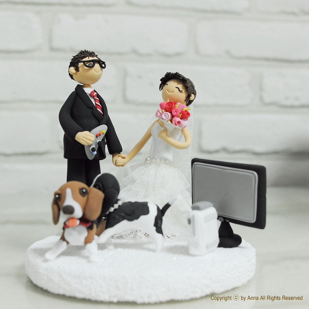 Game Mania Gamer Custom Wedding Cake Topper Decoration Gift | Etsy