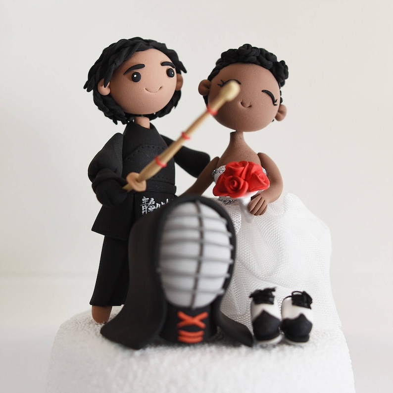 Fencing Couple Custom Wedding Cake Topper | Etsy