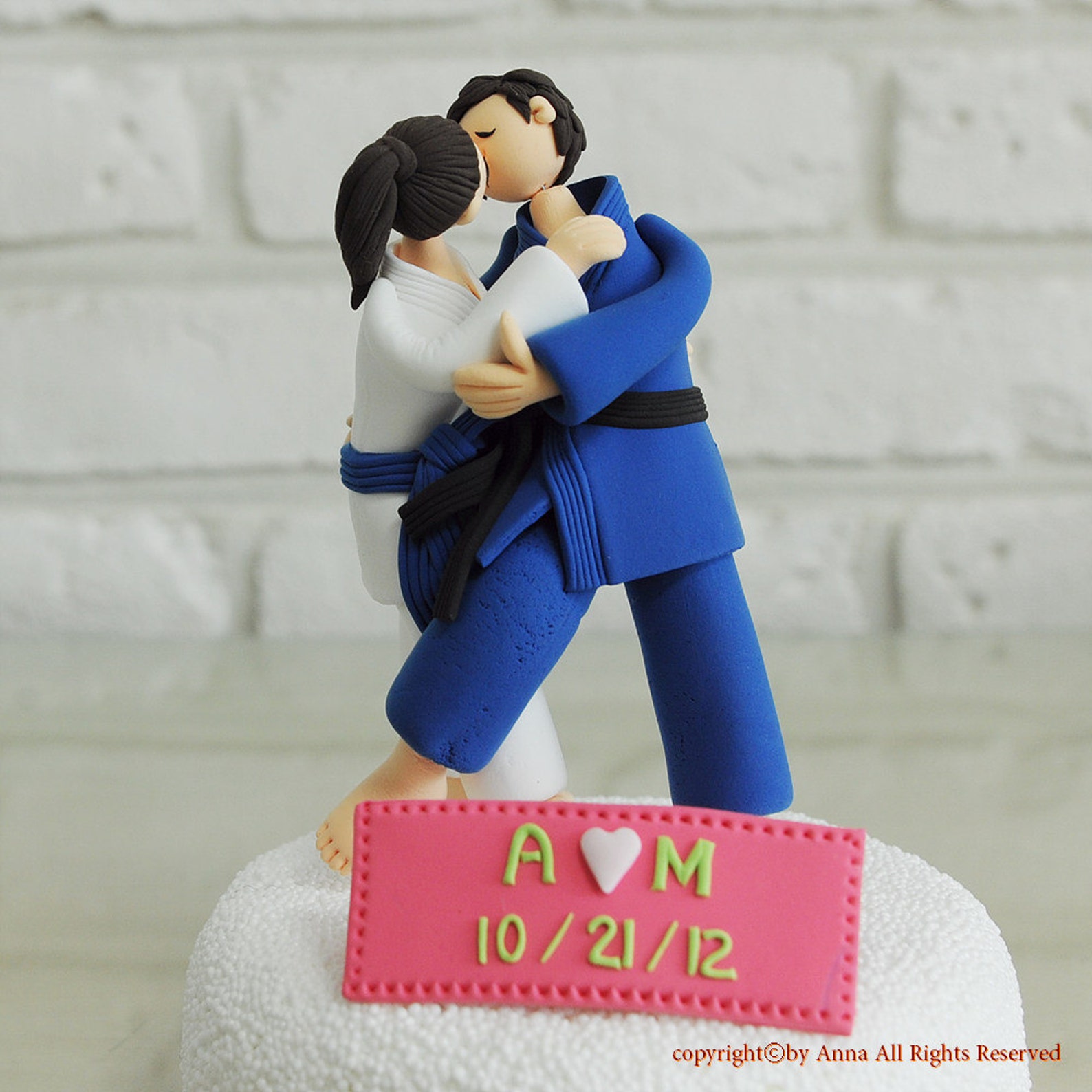 Custom Wedding Cake Topper Jiu Jitsu Judo Sports Mania | Etsy