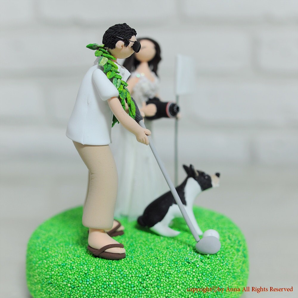Outdoor Golf theme custom wedding cake topper | Etsy