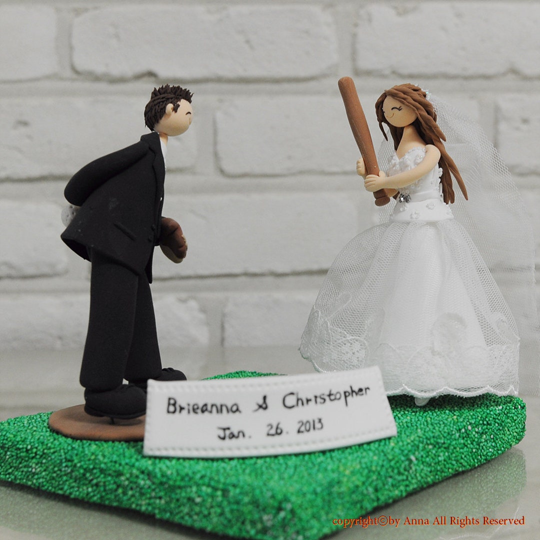 Baseball Sports Mania Custom Wedding Cake Topper Decoration Gift ...