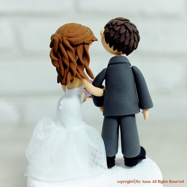 Custom Wedding Cake Topper Cute Couple Decoration T Etsy