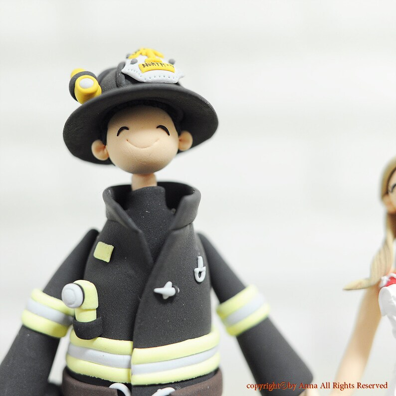 Fire Fighter Teacher Custom Wedding Cake Topper Decoration - Etsy