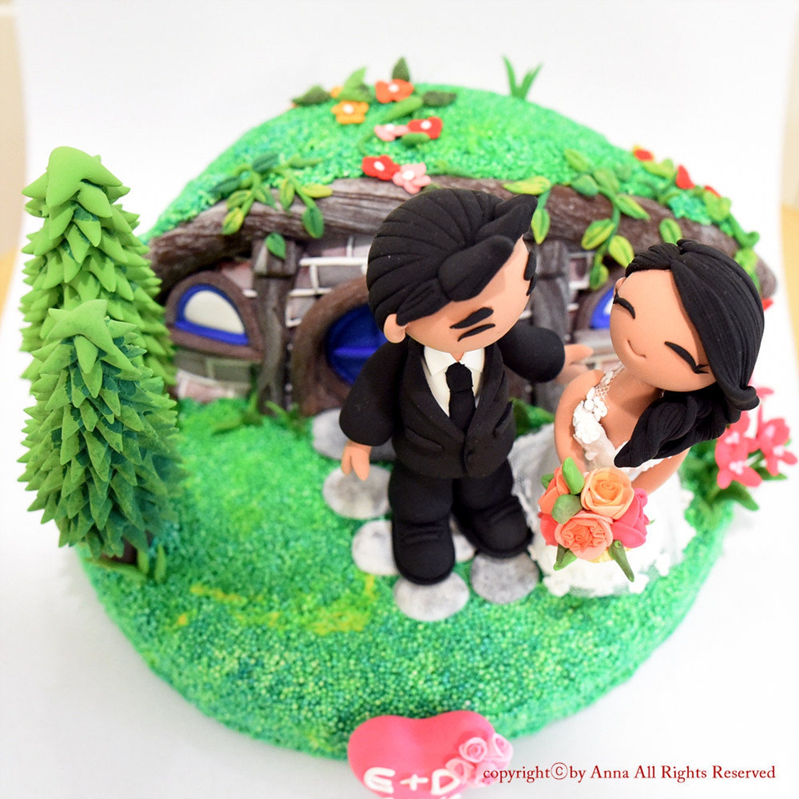 Hobbit Theme Wedding Cake Topper - Etsy