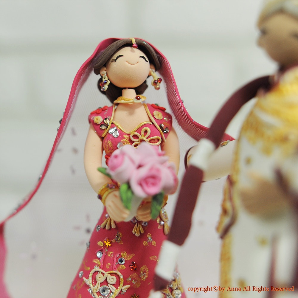 Custom Wedding Cake Topper - Indian Couple - Gift, Decoration - Etsy