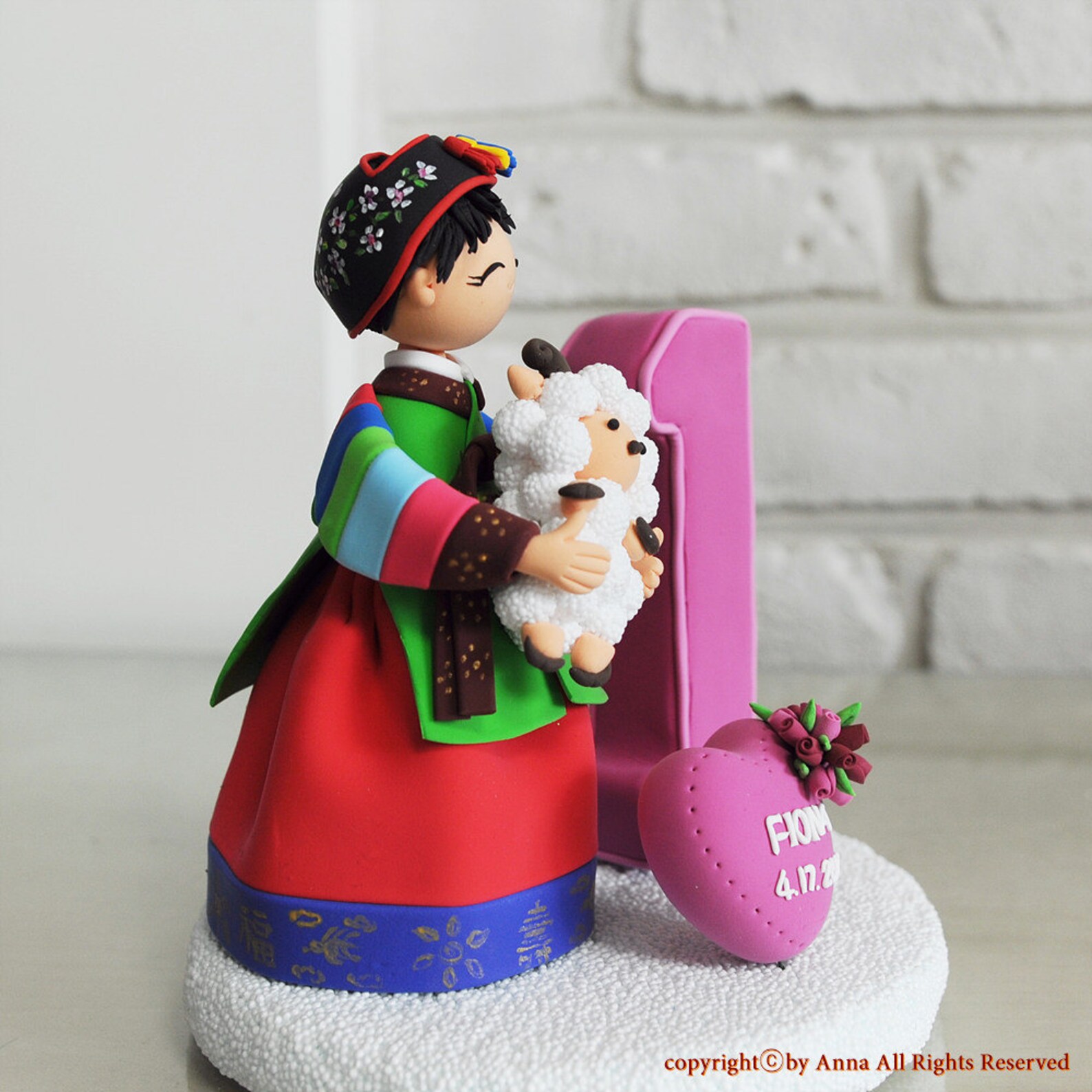 Korean Hanbok First Birthday Custom Cake Topper Decoration - Etsy